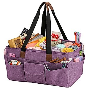 Portable Fundamentals Art Organizer Craft Storage Tote Bag, Multi-Functional Carrying Bag with Multiple Pockets for Crafts, Sewing, Yarn Storage, Medical and Office Supplies Storage