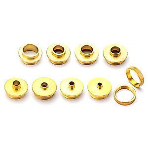 POWERTEC 71051 Router Template Guide Set, Fits Porter Cable Style Router Sub Bases | 10pc Solid Brass Guides w/Molded Carrying Case