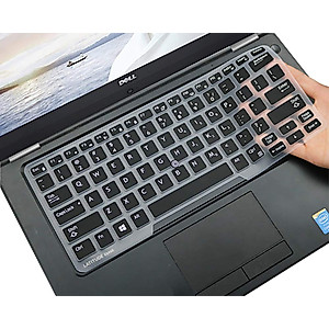 CaseBuy Keyboard Cover for Dell Latitude 5480 5490 5491 7490 7480 14 inch Laptop, Dell 3340 E3340 E5490 E5491 E5450 E5470 E7450 E7470 E7480 Keyboard Protective Skin with Point, Black