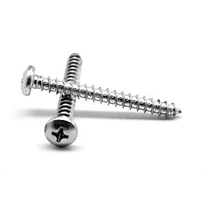 #8-15 x 4" Sheet Metal Screw Phillips Pan Head Type A Low Carbon Steel Zinc Plated Pk 100
