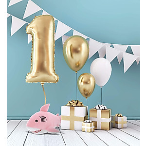 DolliBu Baby Soft Plush Pink Shark Toy - Stuffed Animal Shark Plush for Boys and Girls, Sea Animal Toys and Shark Gifts for Kids, Teens and Adults, Ocean Stuffed Animal Plush Toy Shark - 12 Inches