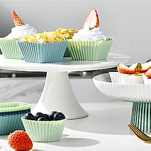 Dtzzou Silicone Cupcake Baking Cups 24 Pack Reusable & Non-stick Muffin Cupcake Liners 3 Shapes Cake Molds Sets for Party Supplies