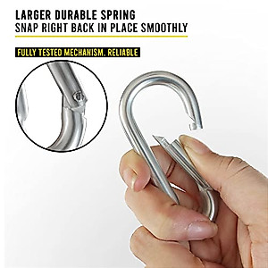 A2ZCARE Combo LAT Pull Down Attachment - Cable Machine Accessories for Home Gym with Multi Option: V-Handle, Tricep Rope, D-Handle, V-Shaped Bar, and Rotating Bar (Snap Hook (Set of 4))