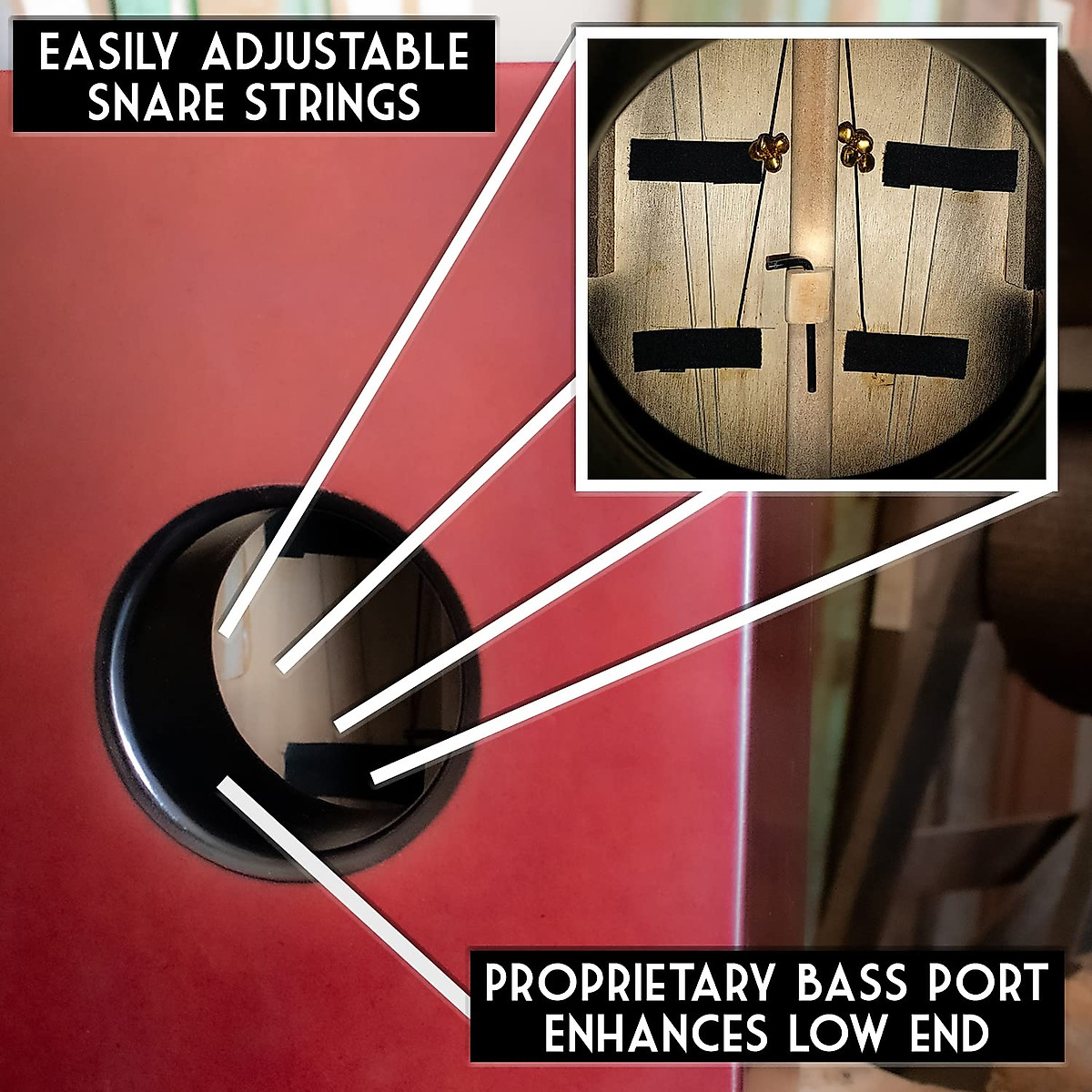 Sawtooth Cedar Wood String-Snare Cajon Carry Bag (ST-CSC-S