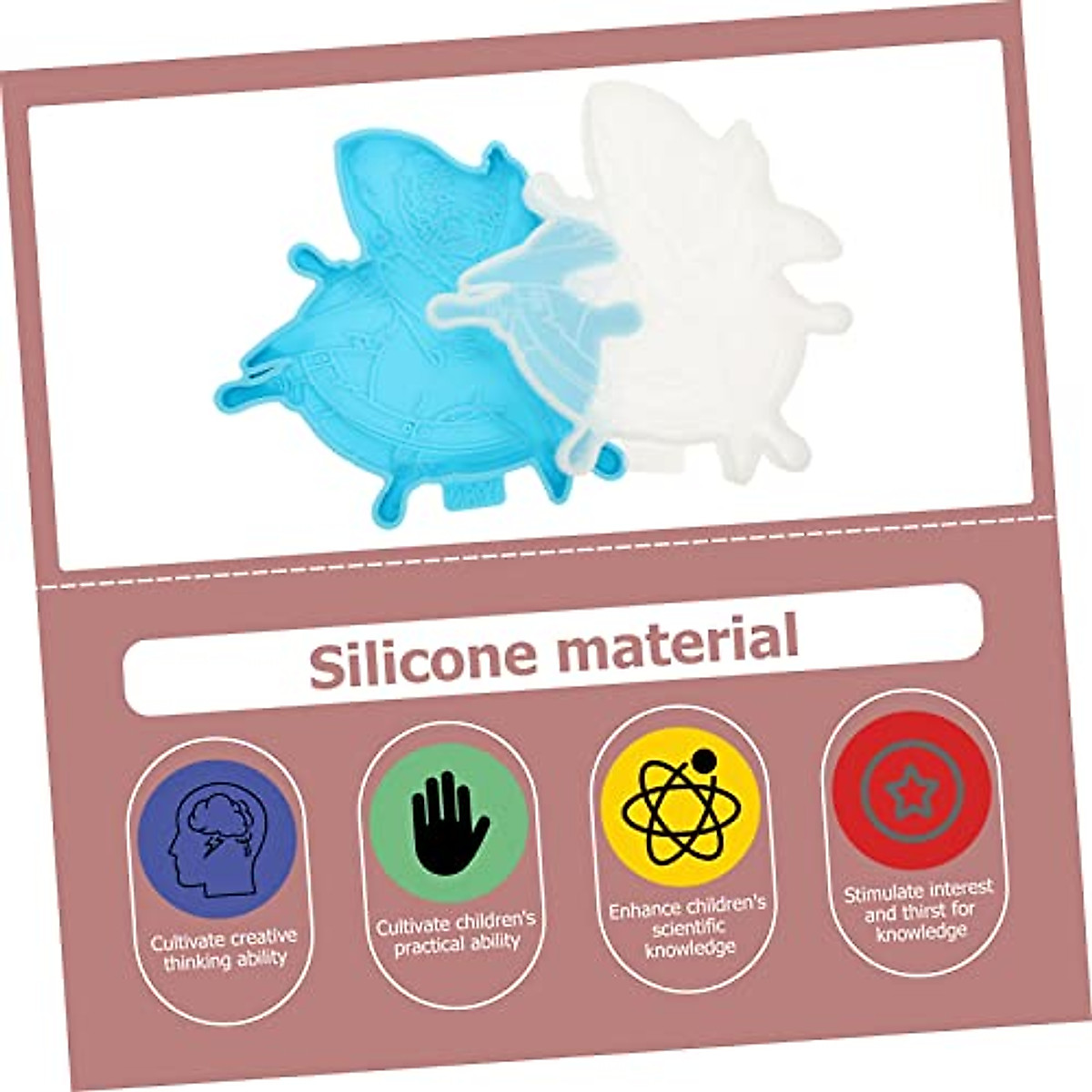 UPKOCH 2pcs Shark Coaster Mold Resin Tray Silicone Tool Tray Crystal Coasters Silicone Cup Mat Marine Fishes Cup Mat Molds Silicone Epoxy Coaster Epoxy Mold Coaster Resin Molds Non Stick