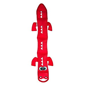 Outward Hound Fire Biterz Dragon Plush Firehose Material Interactive Dog Toy, Large