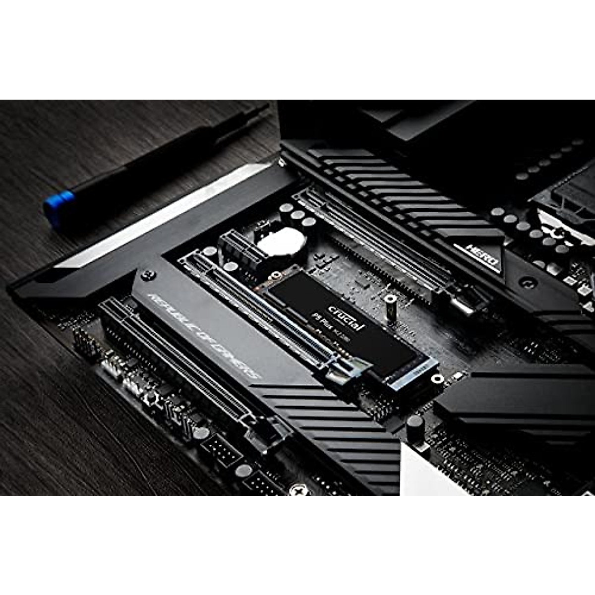 Crucial P5 Plus 1TB PCIe Gen4 3D NAND NVMe M.2 Gaming SSD, up to 6600MB/s - CT1000P5PSSD8 Solid State Drive