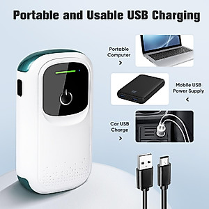 KEDSUM Aquarium Air Pump, USB Rechargeable Fish Aerator Pump with Accessories for 0-60 Gallons, Portable Fish Tank Bubbler, Used for Outdoor-Fishing, Power Outages and Emergency