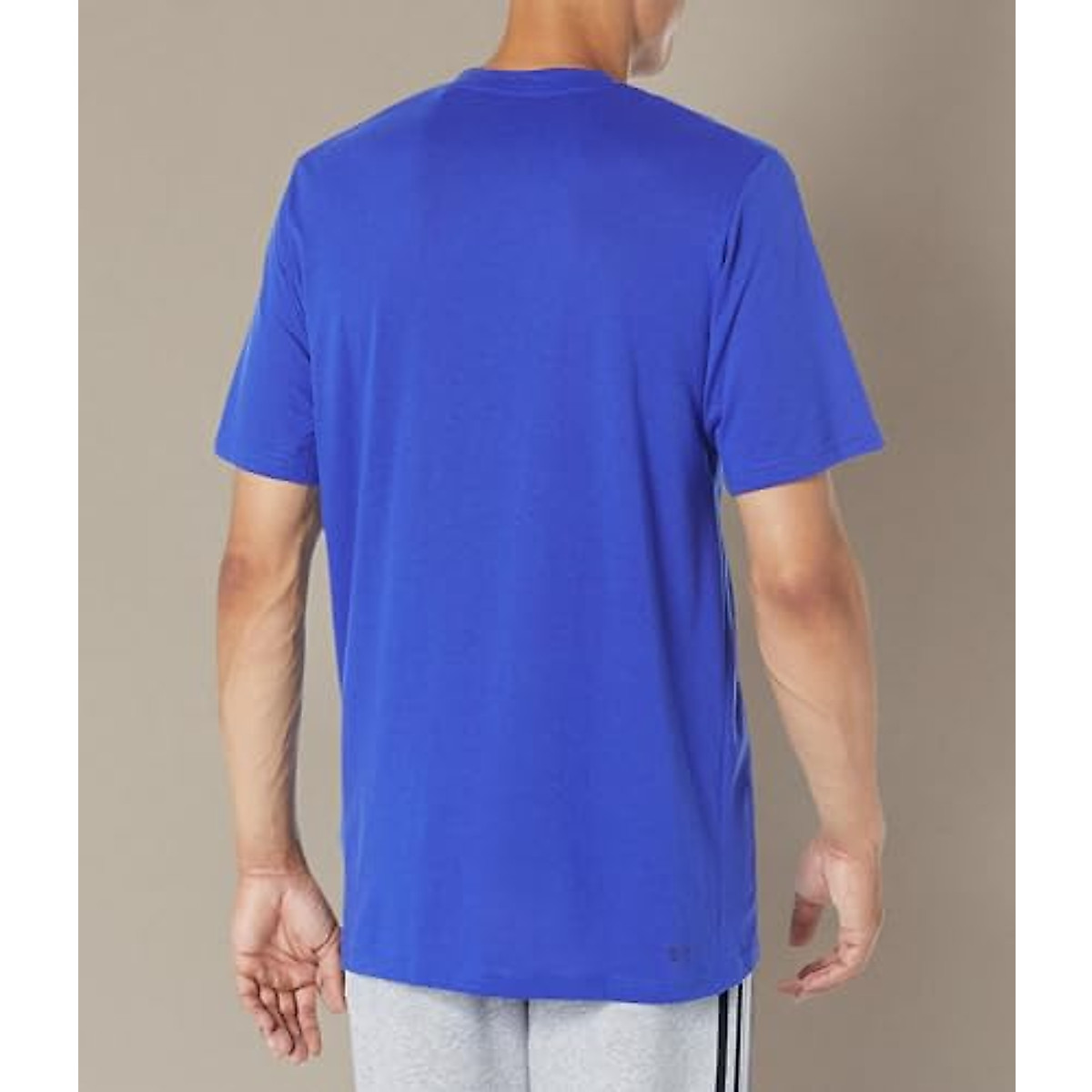 adidas Men's Essentials Feel Ready Training T-Shirt, Lucid Blue/Semi Lucid Blue/Black, Large