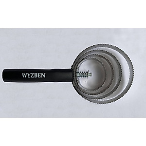 WYZBEN Commercial Heavy Duty Stainless Fish Scaler Scale Remover Spring Steel 4 Rings