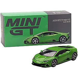 Truescale Miniatures Lambo Huracan EVO Verde Mantis Green Metallic Limited Edition to 4200 Pieces Worldwide 1/64 Diecast Model Car by True Scale Miniatures MGT00328