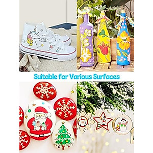 TongFu 24 Colors Acrylic Paint Pens, Acrylic Paint Markers for Wood, Canvas, Stone, Rock Painting, Glass, Ceramic Surfaces, Scrapbooking, Fabric, Plastic, Card Making, DIY Crafts