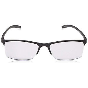 Foster Grant Men's Paolo Square Reading Glasses, Black/Transparent, 59 mm + 2