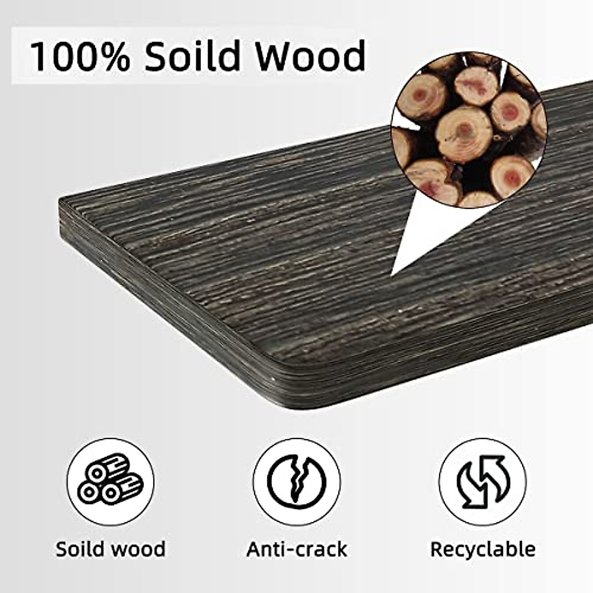 MOLYHOM Wood Floating Corner Shelves, Wall Shelves for Bedroom, 4 Sets of Wall Mounted Shelf…