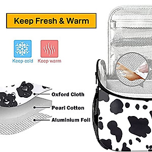 Buringer HOMESPON Insulated Lunch Bag for Women Reusable Lunch Box Cute Cooler Tote with Adjustable Shoulder Strap for Work Picnic or Travel