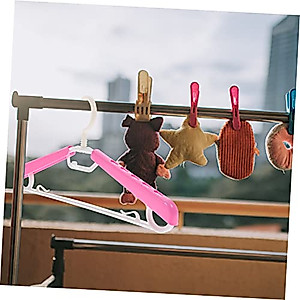 HOMSFOU 10pcs Adjustable Hanger Hangers Travel Clothes Hanger Wide Shoulder Coat Hanger Hangars Multi-Functional Pants Rack Suit Hanger Plastic Hanger Women's Hook up Broad Shoulders Abs