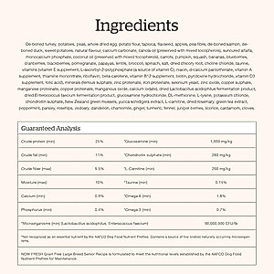 Now Fresh Grain-Free, Dry Dog Food, Real Meat and Fish, Turkey, Salmon and Duck Large Breed Senior Recipe, 25 lb Bag