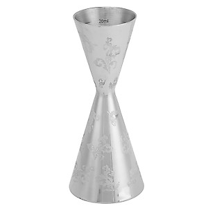 Fdit Double Stainless Steel Head Jigger for Bartending Jigger Bar Jigger Cocktail Measuring Jigger Liquor Measuring Jigger with Measurements Inside (30ml 60ml)