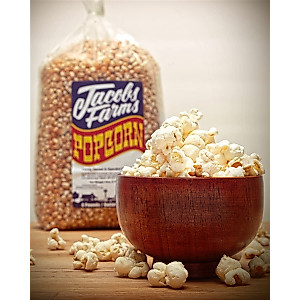 Old Fashioned Popcorn Kernels for at-home Popcorn Maker | Use in your Popcorn Popper or Microwave Popcorn Popper | Gluten Free (Butterfly Popping Corn, 4lb Bag) | Jacobs Farms Popcorn