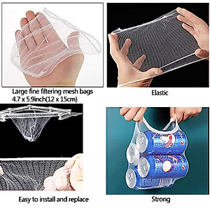 HiBD Kitchen Sink Triangle Tri-Holder Filter Kitchen Sink Strainer with a Gray Rack and 100PCS Large Filtering Mesh Bags for Kitchen Leftover and Tools for Dish Cleaning