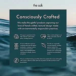 The Sak Geo Sling Backpack in Leather, Convertible Design, Maritime