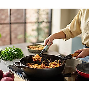 Joseph Joseph Duo Solid Spoon with Integrated Tool Rest Hygienic Design, Heat-Resistant Nylon Head, Ideal for Non-Stick Cookware, Opal