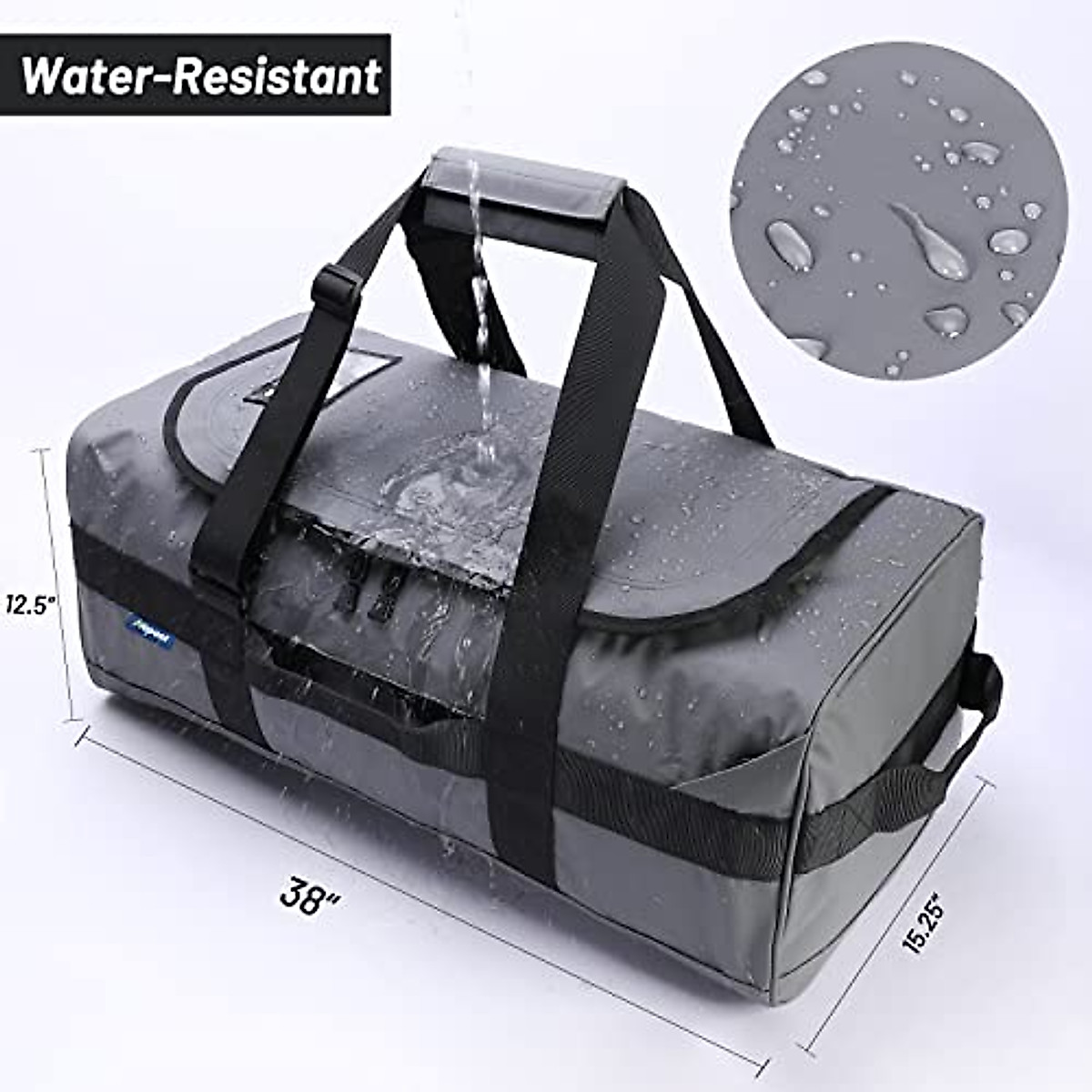 Nepest 60L Large Gym Duffle Bag for Men Travel Weekender Duffel Backpack Bags with Detachable Back Pack Straps for Traveling Overnight Camping Climb Sports, Heavy Duty and Water Resistant (Gray)