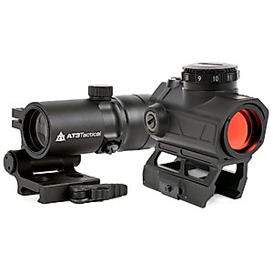 AT3™ ALPHA Red Dot Sight with Shake Awake + 4xRDM Quick Detach Magnifier Combo Kit