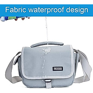 CADeN Camera Bag Case Shoulder Crossbody Bag Compatible for Nikon, Canon, Sony, DSLR SLR Mirrorless Cameras and Lenses (1.0 Grey, Small)