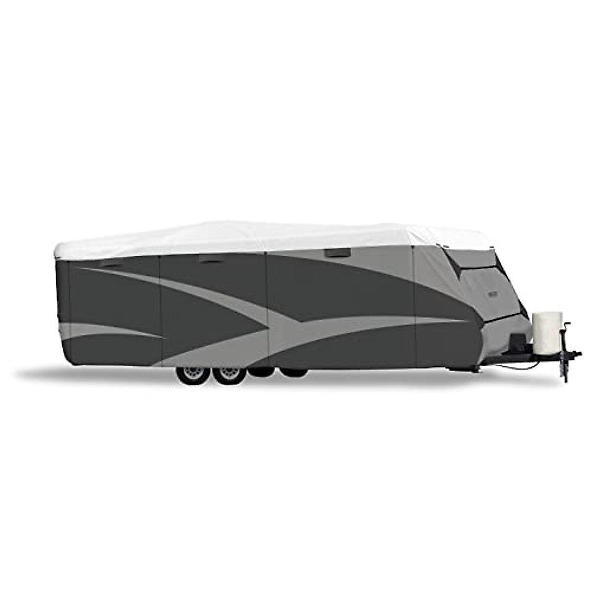 ADCO 36842 Designer Series Olefin HD Travel Trailer Cover 22' 1" - 24', Gray/White
