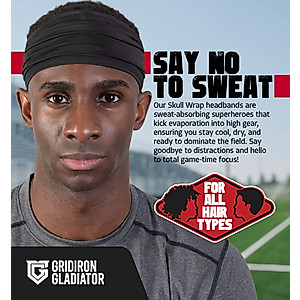 Gridiron Gladiator Skull Bandana - Men's Sports Headwrap for Workout and Football