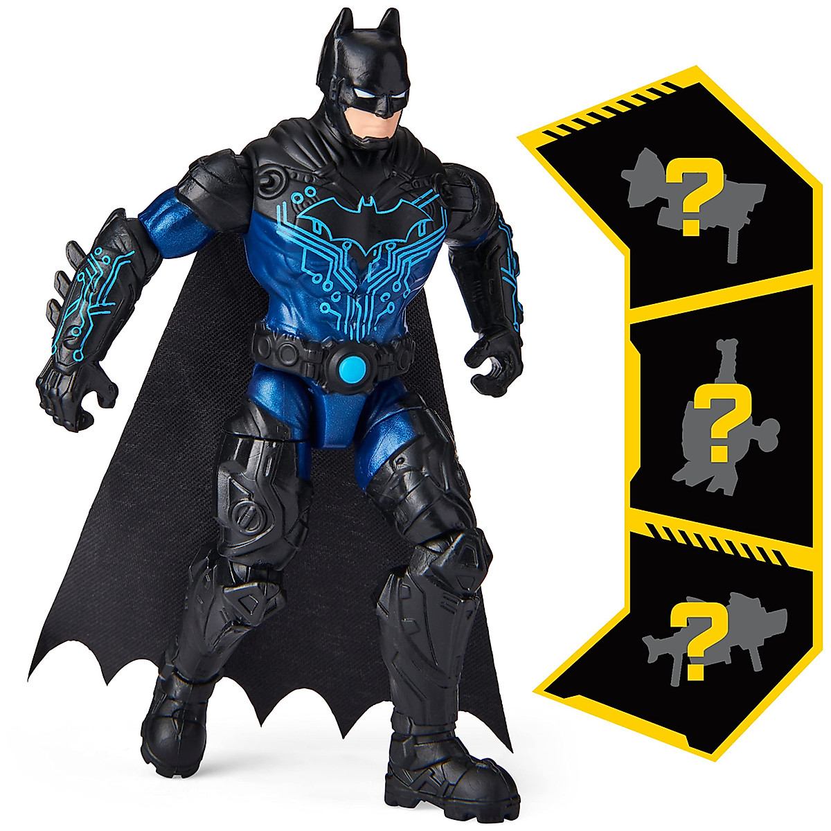 DC Comics Batman 4-inch Bat-Tech Batman and Robin Action Figures with 6 Mystery Accessories, for Kids Aged 3 and up, Amazon Exclusive
