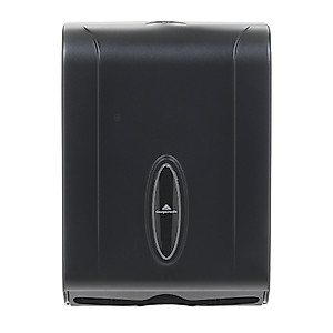 C-Fold/Multi-Fold Paper Towel Dispenser by GP PRO (Georgia-Pacific), Translucent Smoke, 56650/01, 11.00" W x 5.25" D x 15.40" H, Black