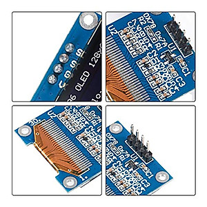 UMLIFE 10PCS 0.96" OLED Module 12864 128x64 OLED Display SSD1306 Driver I2C IIC Serial Self-Luminous Display Board Compatible with Arduino Raspberry PI (10PCS, Blue)