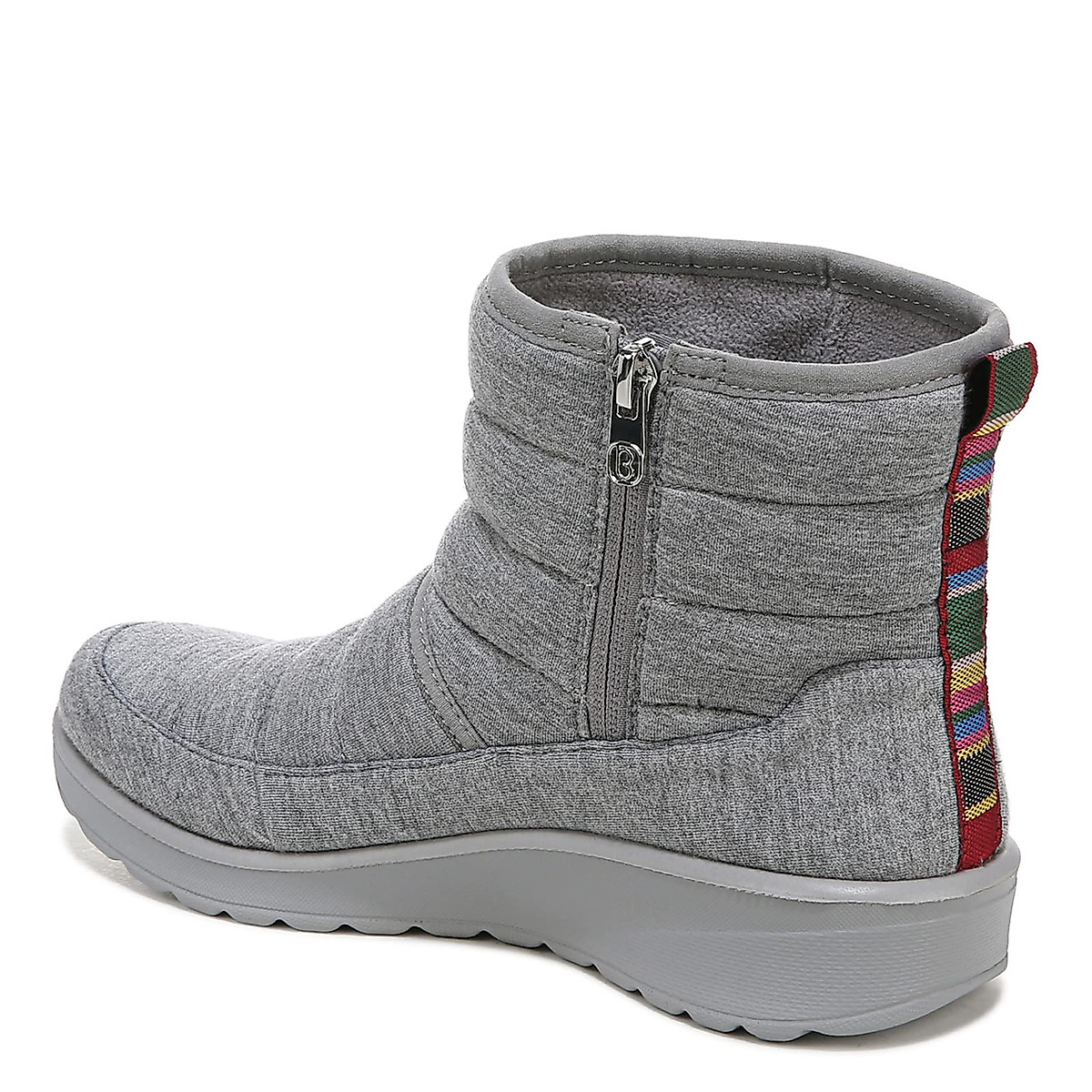 BZees Women's Glacier Ankle Boot, Grey, 7 Wide