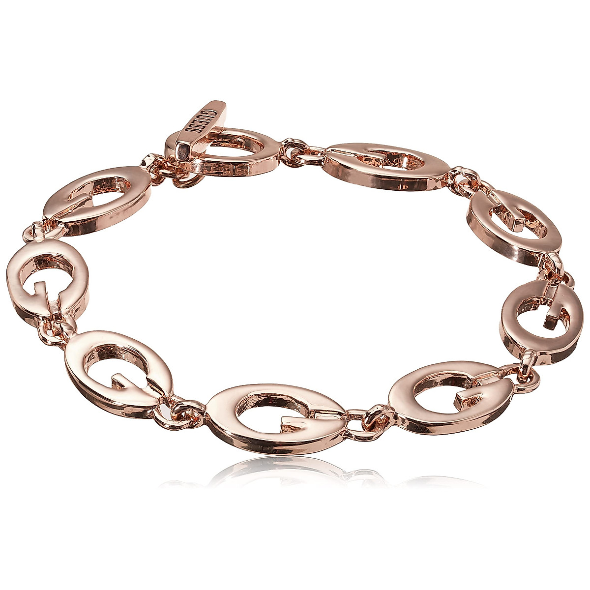 GUESS "Basic" Rose Gold G Link Bracelet