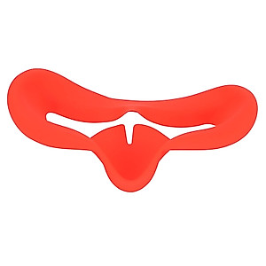 Yoidesu Silicone VR Face Cover Pad, VR Glasses Silicone Eye Mask Breathable Anti Sweat VR Protective Cover for Oculus Quest 2 Gaming Headset(red)