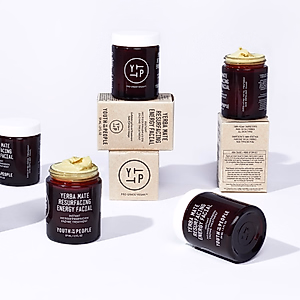 Youth To The People Yerba Mate Resurfacing Energy Facial (2 fl oz), Microdermabrasion Face Scrub, Smooths Skin Texture, Active Enzymes, Sustainable Micro-Exfoliants, Caffeine, Vegan