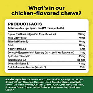 Guardian's Choice Flea and Tick for Cats Chewable Treat - No Harsh Chemicals - 100 Chicken Flavored Treats Pets Brand - Tasty Chews Cats Love - Flea Treat for Cats