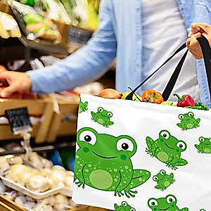 RATGDN Large Rectangular Baskets for Storage, Cute Frog Pattern Closet Storage Bins Organizing Baskets