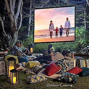 FZZDP Thicken Projector Screen,120 / 150 inch 16:9,Foldable Portable White Projection Screen Polyester Outdoor Home Theater ( Size : 150 inch )