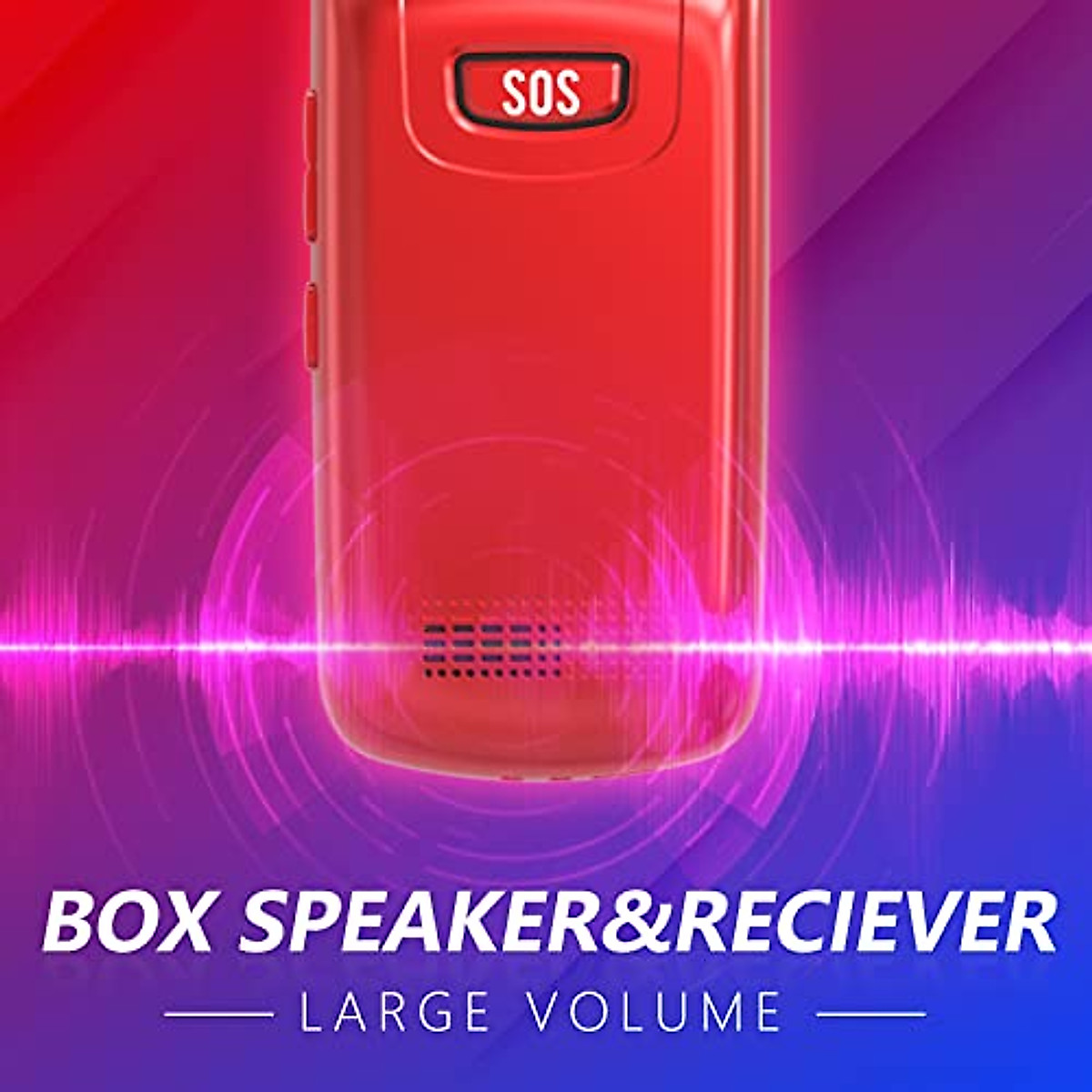 4G LTE Seniors Cell Phone Dual Standby Unlocked Senior Flip Phone SOS Big Button Senior Basic Phone for Elderly 2.4 Inch Screen Unlocked Feature Cell Phone with Charging Dock (Red)