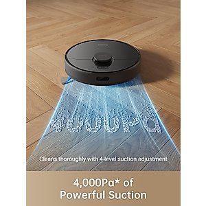 dreame D9 Max Robot Vacuum and Mop Combo, LiDAR Navigation, 4000Pa Strong Suction Power, 180mins Runtime, 2-in-1 Sweep and Mop, Compatible with Alexa