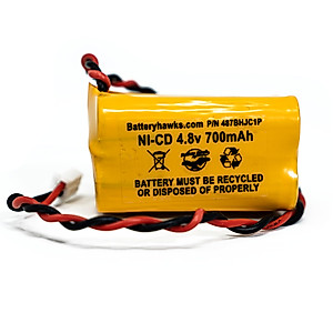 Battery Hawk (2 Pack) BL93NC487 DAA700MAH4.8V AA500MAH D-AA500mAh AA600mAh ELB-B006 BST 4.8v 700mAh Ni-CD Unitech