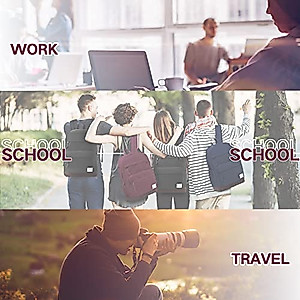 Kasqo Water Resistant Lightweight Backpack for Men Women Casual College Travel Bag for Teen