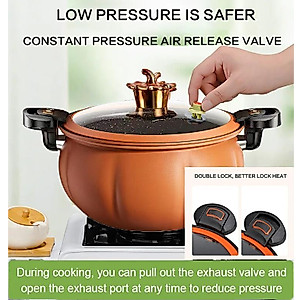2023 New Multifunctional Plumpy Non-stick Micro Pressure Pot,Multifunctional Plumpy Non Stick Micro Pressure Pot,Pumpkin Micro Pressure Pot, Easy To Clean Micro Pressure Cooker for Kitchen (Orange 8L)