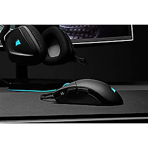 CORSAIR SABRE RGB PRO CHAMPION SERIES FPS/MOBA Gaming Mouse - Ergonomic Shape for Esports and Competitive Play - Ultra-Lightweight 74g - Flexible Paracord Cable,Black
