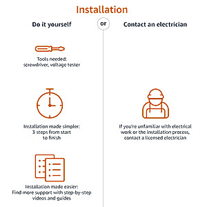 Amazon Basics Single Pole Smart Switch, Neutral Wire Required, 2.4 Ghz WiFi, Works with Alexa