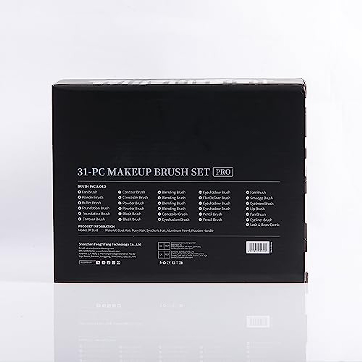 DUcare Professional Makeup Brushes Panda Series Makeup Brush Set Valentines Day Gifts 31Pcs Kabuki Foundation Blending Face Powder Blush Concealers Eye Shadows With Leather Case Organizer