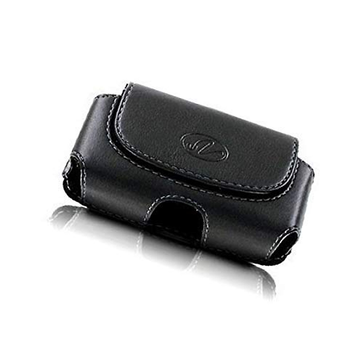 Wonderfly Horizontal Holster for Flip Phone or Smartphone Up to 4.25x2.25x0.85 Inch in Dimensions, a Leather Carrying Case with Belt Clip and Belt Loops